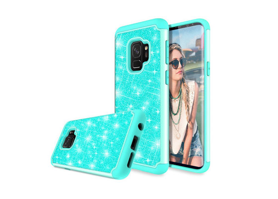 Not Sticky Samsung Galaxy Phone Cases Special Bling Bling Giltter With TPU / PC Design