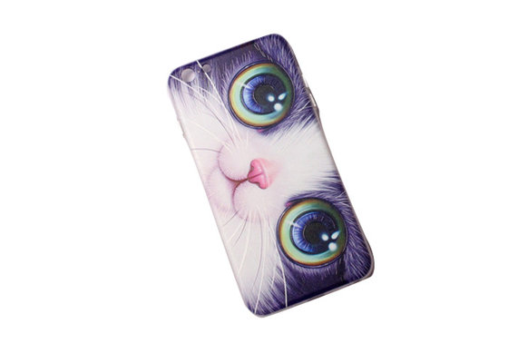 3D Popular Cute Cat Face Scratch Resistant Phone Case For Iphone 6 No Fingerprint