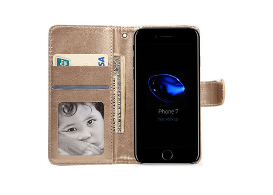 Pu Leather Universal Cell Phone Flip Cover Case Mobile Model Wallet Holster