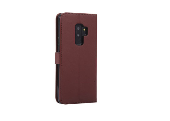Pink Blue Comfortable Leather Card Holder Kickstand Protective Folio Flip Phone Cover