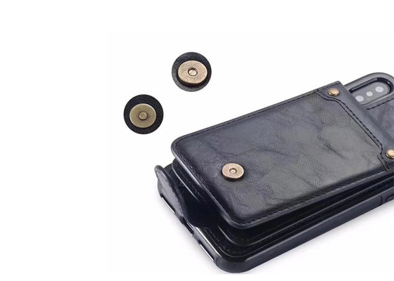Anti-explosion Crdit Card Wallet PU Leather Cell Phone Back Cover For Samsung