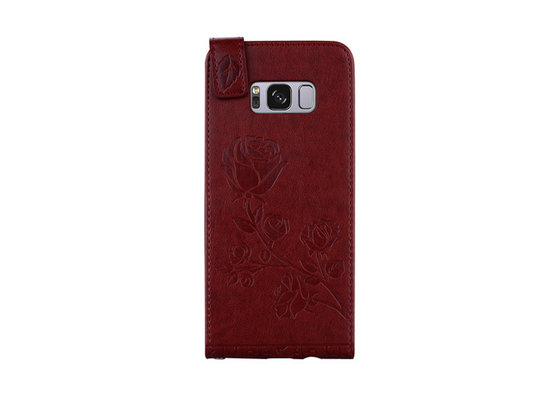Easy To Remove Rose Logo Emboss Sleeve Pouch Holster Felt Pu Leather Phone Case