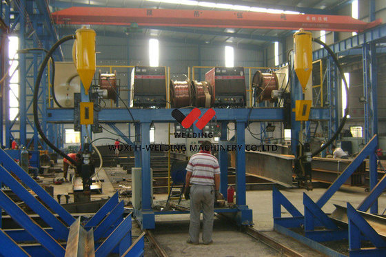 Auto Welder H Beam Production Line Machine For H / T Beam Welding