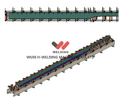 Front End Side Assembly Machine For Horizontal H Beam Production Line , Suitable Web Height 1.5m