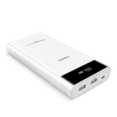 PISEN Dual USB Output 18650 Lithium-ion Battery LCD Universal Power Bank 20000mAh Portable Charger CB FCC CE Certificate