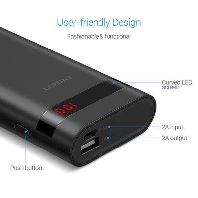 PISEN 2017 NEW LED Mobile Universal Power Bank 10000mAh Portable Charger