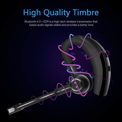 PISEN Rotatable Ear Hook Handfree NFC Noise Cancelling Mini Wireless Stereo Bluetooth Earphone With Double Mic