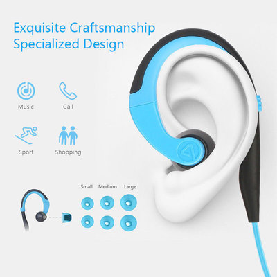 PISEN 1.5m 4.9ft Cable Shock Proof Anti Drop Sweat Resistant In-Ear Wired Sport Earphone With Mic for iPhone