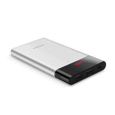PISEN NEW LED Slim Fast Charging Polymer Battery Mobile Universal Power Bank 10000mAh Dual USB Output Portable Charger