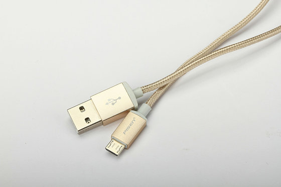 PISEN High Quality Multicolor Durable 1m 3.28ft Double Sides Workable Nylon Braided Micro USB Cable