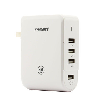 CCC Certification PISEN Mobile Phone Portable 5V 1A 2A 4 Port USB Wall Charger