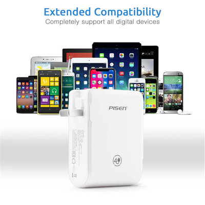 CCC Certification PISEN Mobile Phone Portable 5V 1A 2A 4 Port USB Wall Charger