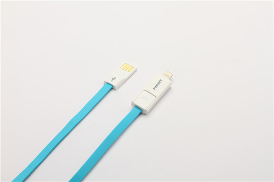 PISEN 0.8m 2.6ft Multicolor Fast Charging Flat Cable for iPhone and Android