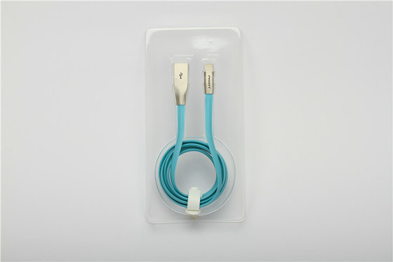 PISEN 1m 3.28ft Durable Multicolor Double Sides Workable Fast Charging Flat Zinc Alloy Cable for iPhone iPad