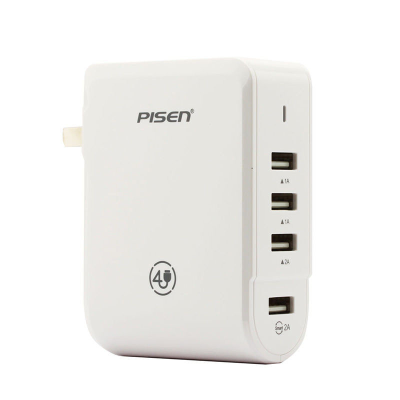 CCC Certification PISEN Mobile Phone Portable 5V 1A 2A 4 Port USB Wall Charger