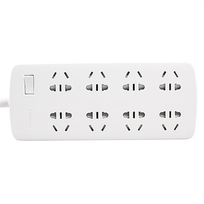 PISEN 1.8m 6ft Cable One Switch Child Protection 8 Outles Power Strip