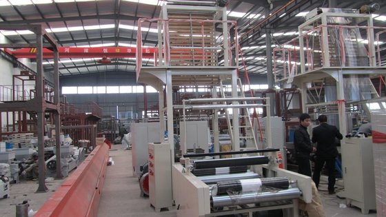 Black White Color LDPE Film Making Machine , Plastic Bag Blowing Machine