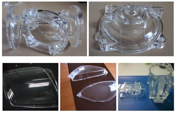 Transparent High Impact Polycarbonate Plastic Injection Mold Parts Fire Resistance