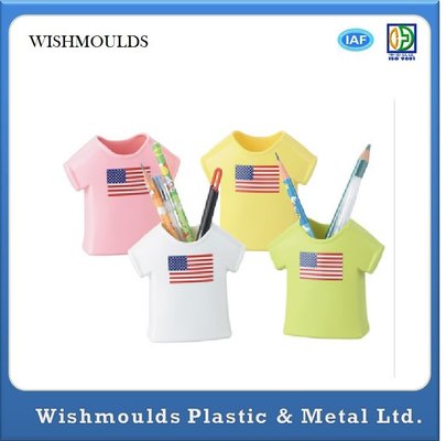 Plastic Injection Molding Promotion Gifts Plastic Cloth / Animal Shaped Pen Holder