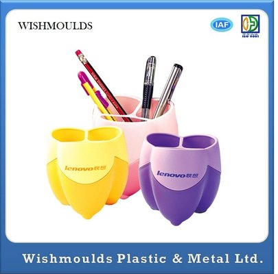 Industrial Injection Molded Plastic Pen Holder / Plastic Container ISO 9001