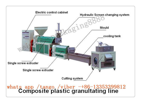 PE / LDPE / HDPE / LLDPE Plastic Waste Recycling Machine Computer Control