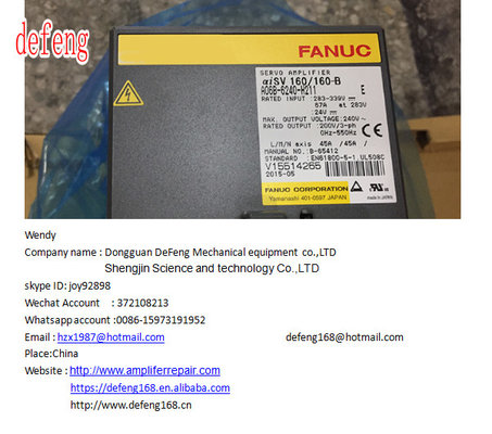 Fanuc servo driver A06B-6102-H226 ,A16B-2203-0070 for injection molding machine use ,Fanuc plastic machine