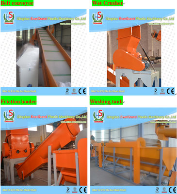 Waste EVA / PVC HDPE Recycling Machine , Greenhouse Film Plastic Shredding Machine