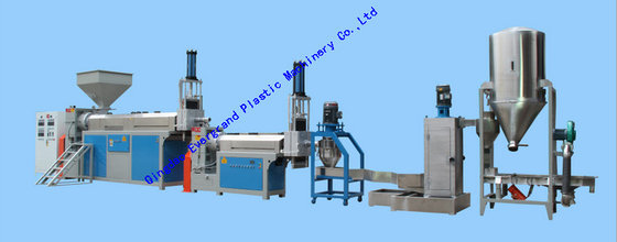 LDPE HDPE PP Granule Making Machine , Hot Cutting Plastic Recycling Equipments