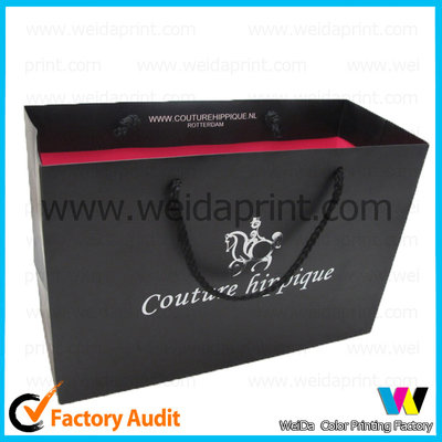 Logo Print Laminated Reusable Packing Bag Printed Paper Shopping Bag