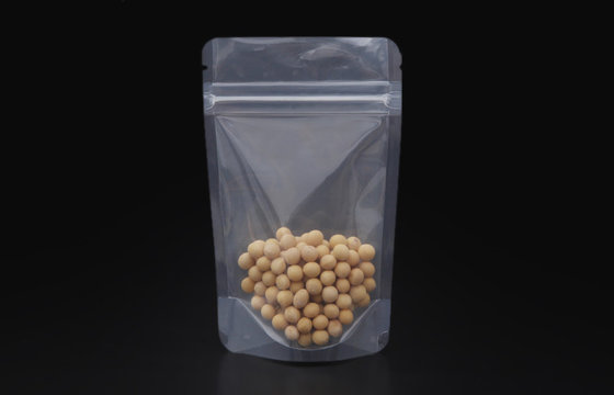 Moisture Proof Transparent PE Plastic Zipper Tea Packaging Bags