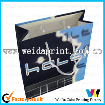Pantone PMS / CMYK Popular Purple Retail Printed Paper Shopping Bags of 157gsm - 400gsm art paper