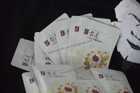 Plastic Custom Printed Facial Packaging Bag , Comestic Packaging Bag