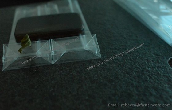 BOPP Block Bottom Heat Seal Plastic Bags Clear Cello with Side Gusset