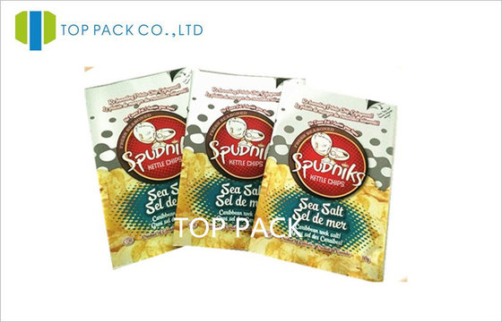 Laminated Aluminum Foil Bags Potato Chips , Back Center Heat Sealing