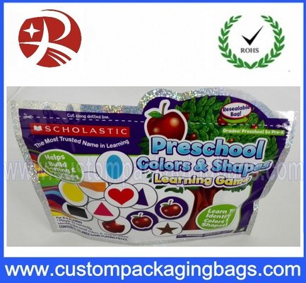 Irregular Toys Stand Up Pouches waterproof With Top Zipper