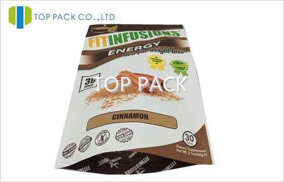 Customized 150g Tea Foil Lined bags for food , Plastic Zipper Pouches