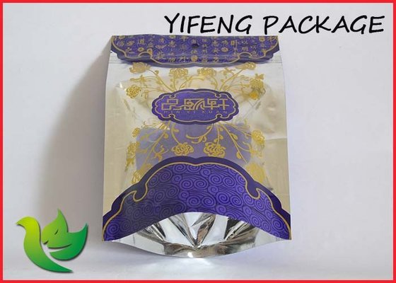 Front Clear Aluminum Foil Bags Stand Up waterproof With Zipper