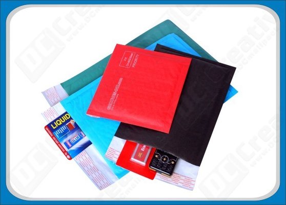 Green Recyclable Coloured Kraft Bubble Mailers , Packaging Padded Mail Bags