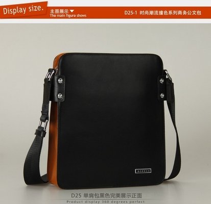 drop shipping real leather color blocking male bags factory price