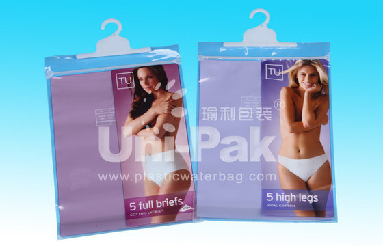Promotional Guest Customize Colorful Printing Garment Packaging Bag With Zipper