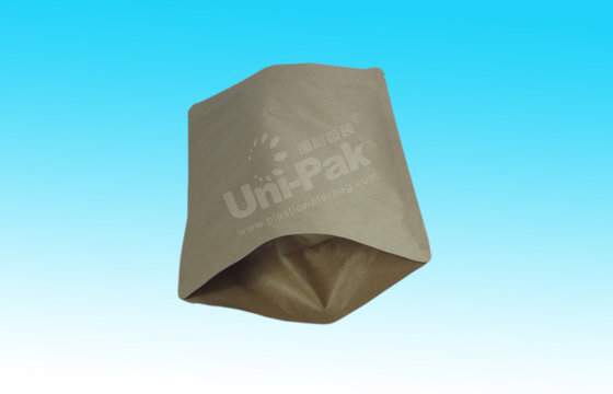 Stand Up Food grade fat bottom bag with Valve / Coffee kraft paper bag