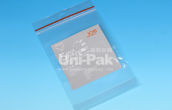 OPP / CPP Clear Plastic Zipper Bags Reclosable For Garment , Moisture Proof