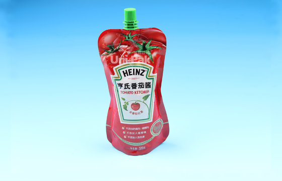 Aluminum Foil Stand Up Spout Pouch Gravure Printing , PA / AL / PE Bags