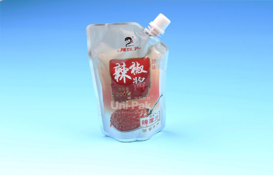 Aluminum Foil Stand Up Spout Pouch Gravure Printing , PA / AL / PE Bags