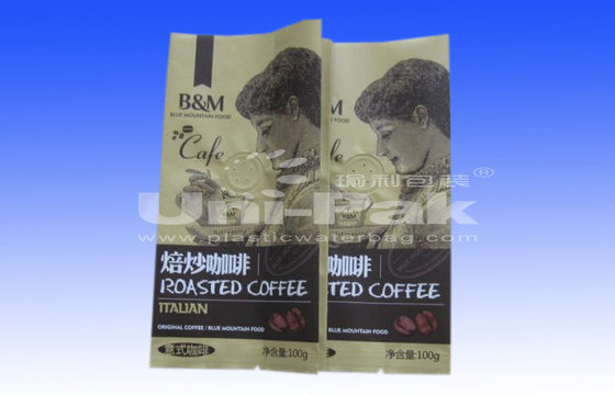 Heat Sealable Coffee Foil Bag Side Gusset / Coffee Packaging Bags