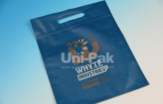 Reclosable CPP / OPP Zipper Garment Packaging Bags Customized With Hand Hole