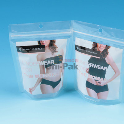 Resealable Plastic Garment Packaging Bags , Zipper Top Clothing Packaging Bags