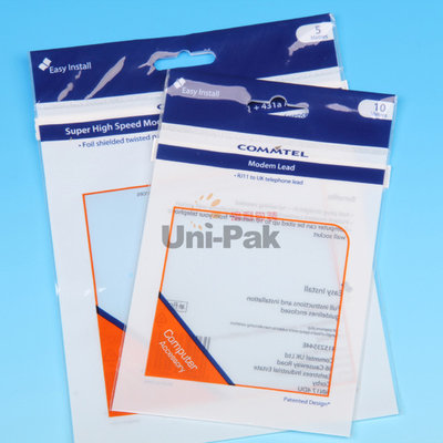 Self Adhesive Opp Plastic Bags With Header And Hanging Hole