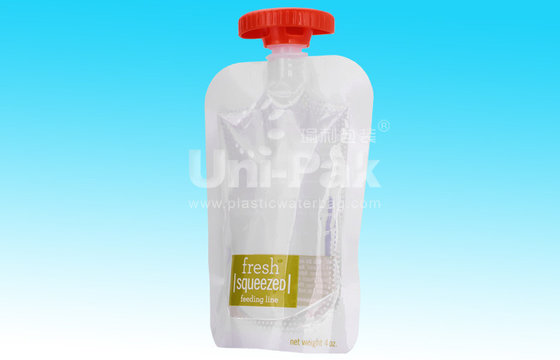 Water Proof Baby Food Pouch BPA Free Colorful Printing Squeeze For Liquid Food
