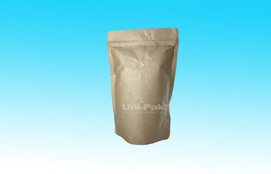 Brown Craft Paper Stand Up Coffee Pouch Brown Craft Paper With Valve
